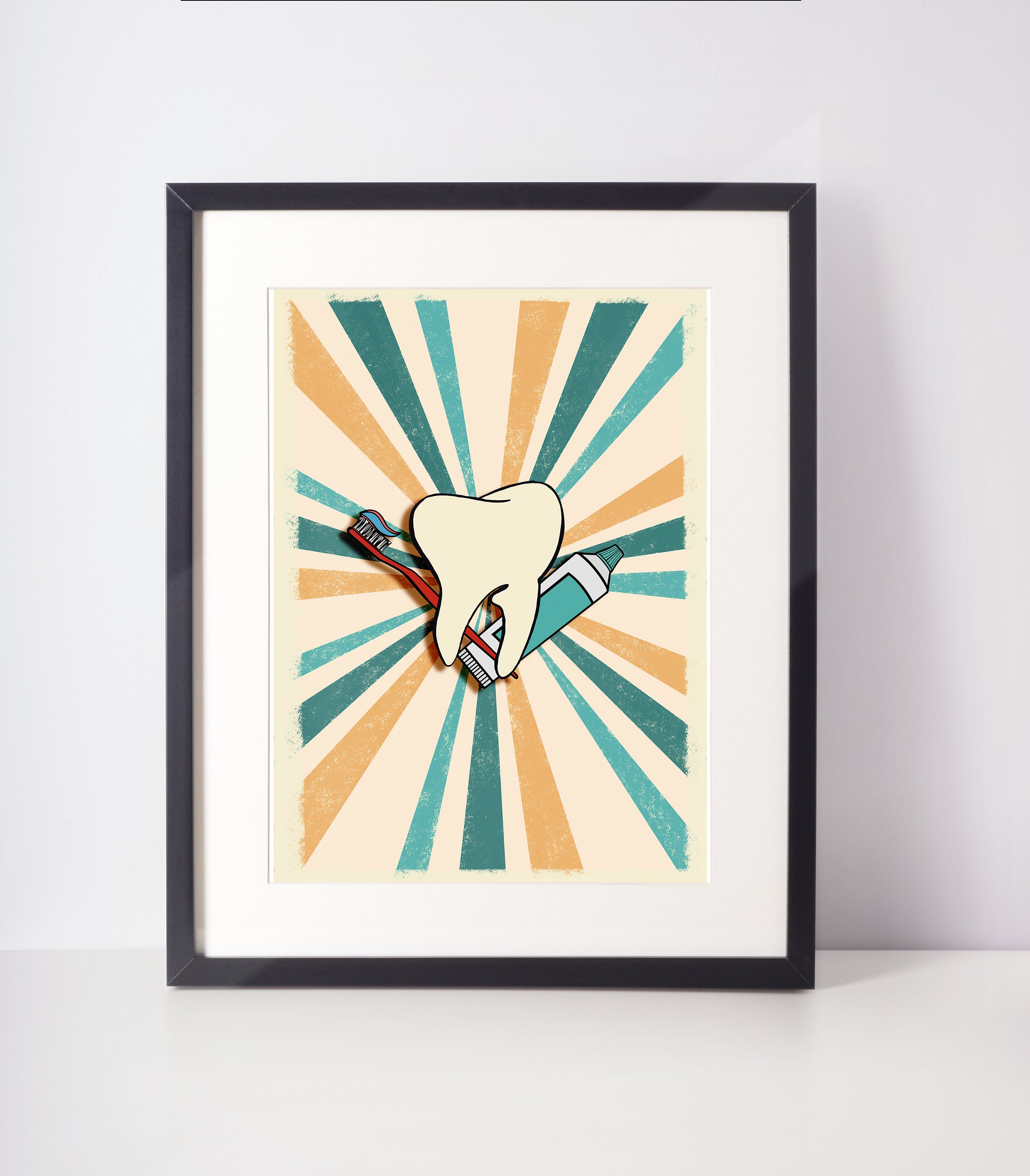 Tooth Print, Tooth Art, Dentist Wall Decor, Teeth Print, Printable ...