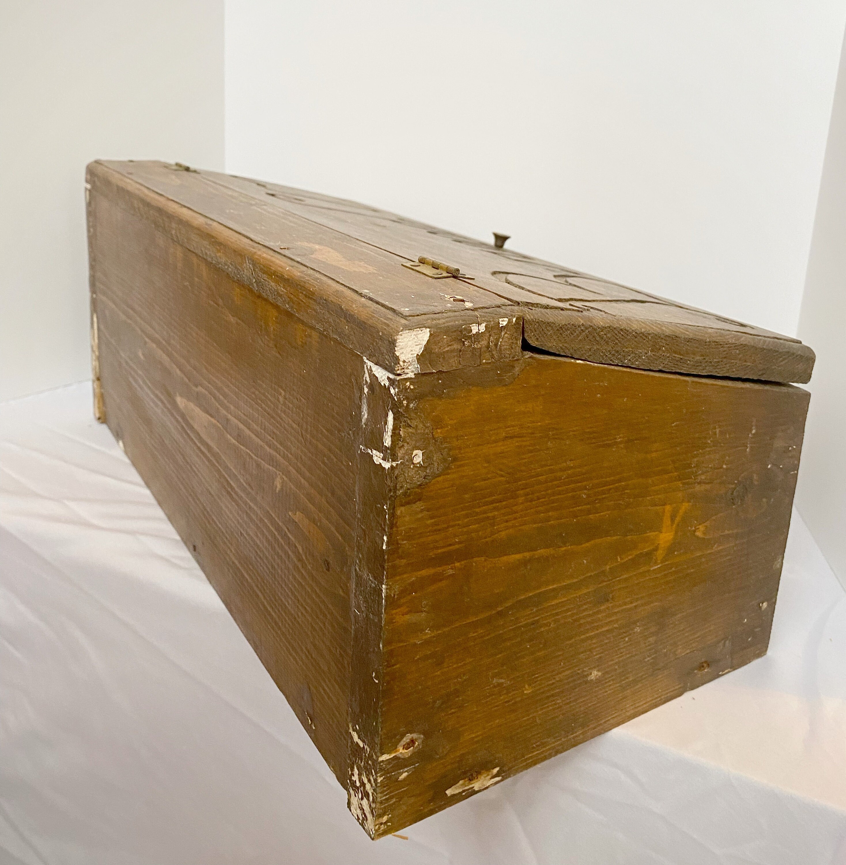 Antique Primitive Handmade Wooden Bread Box Vintage Antique Farmhouse ...