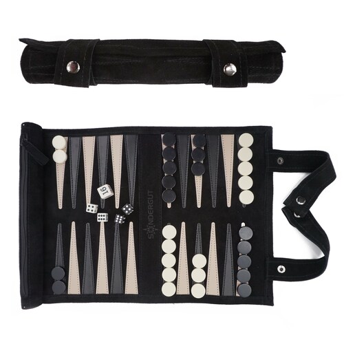 Travel Backgammon Set Genuine Leather - Etsy