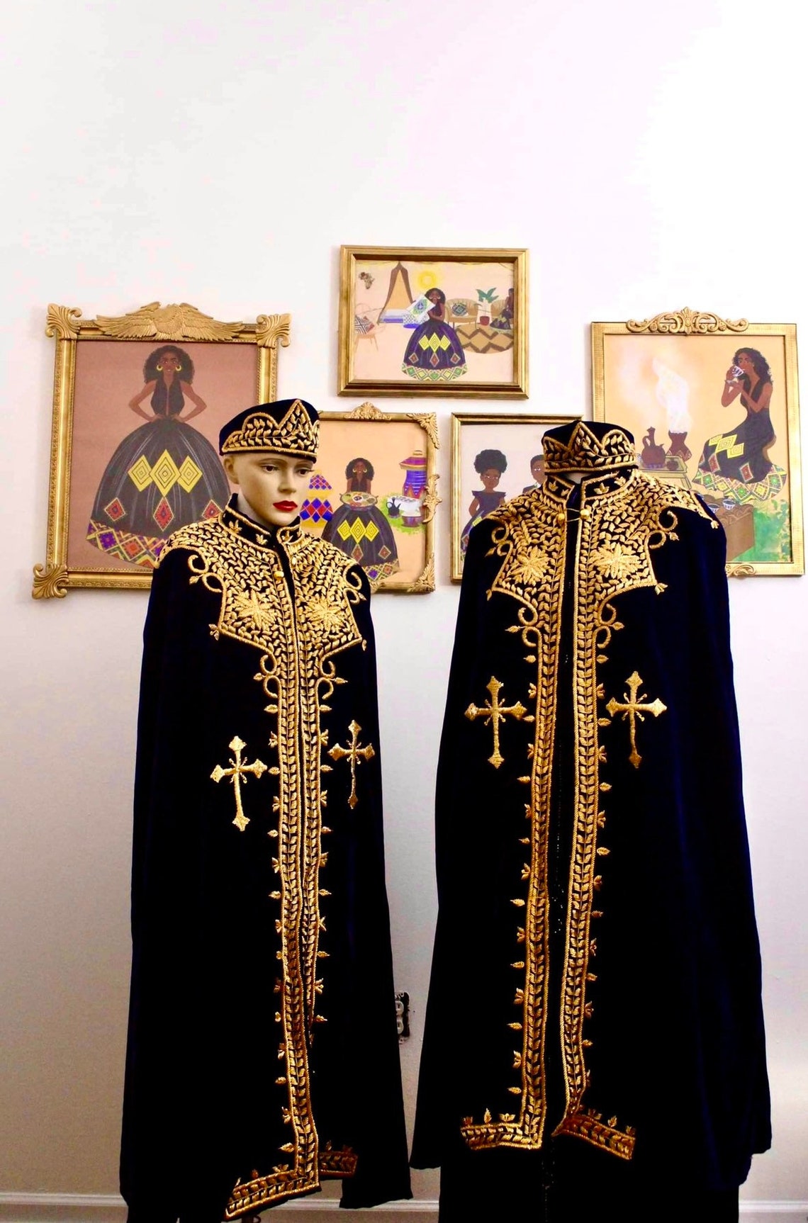 Black Ethiopian Kaba / Eritrean Kaba / Kabba / Wedding Kaba / Burgundy ...