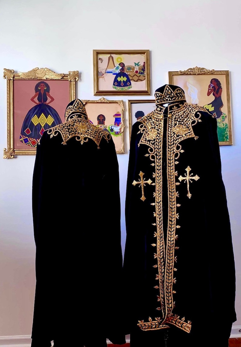 Black Ethiopian Kaba / Eritrean Kaba / Kabba / Wedding Kaba / Burgundy ...