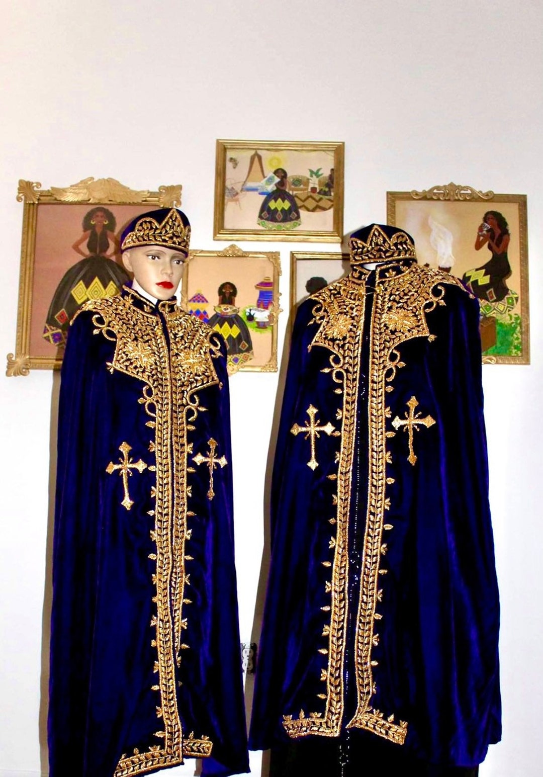 Blue Ethiopian Kaba / Eritrean Kaba / Kabba / Wedding Kaba / Burgundy ...