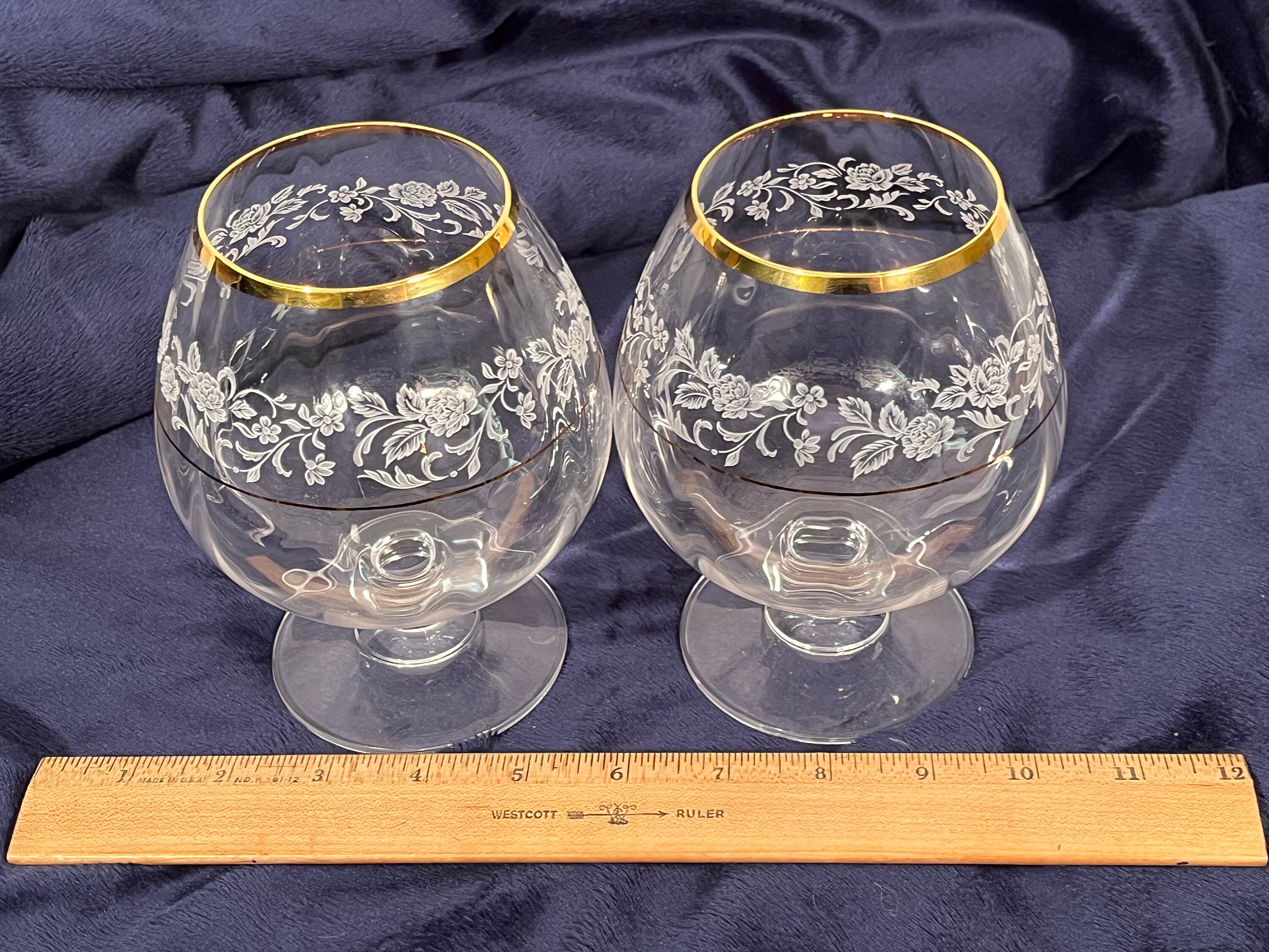 Vintage Brandy Glasses (set of 2) - Etsy
