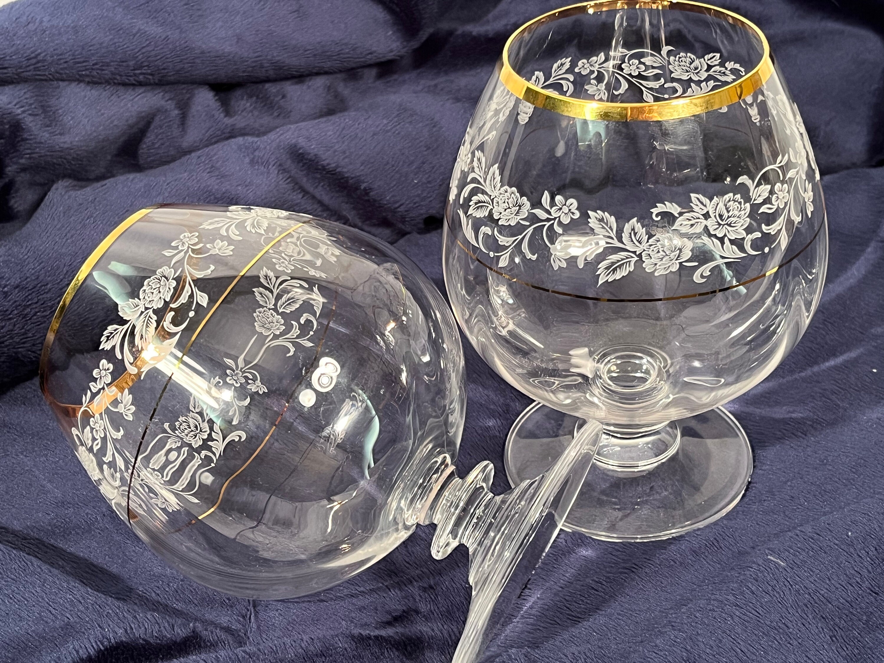 Vintage Brandy Glasses (set of 2) - Etsy