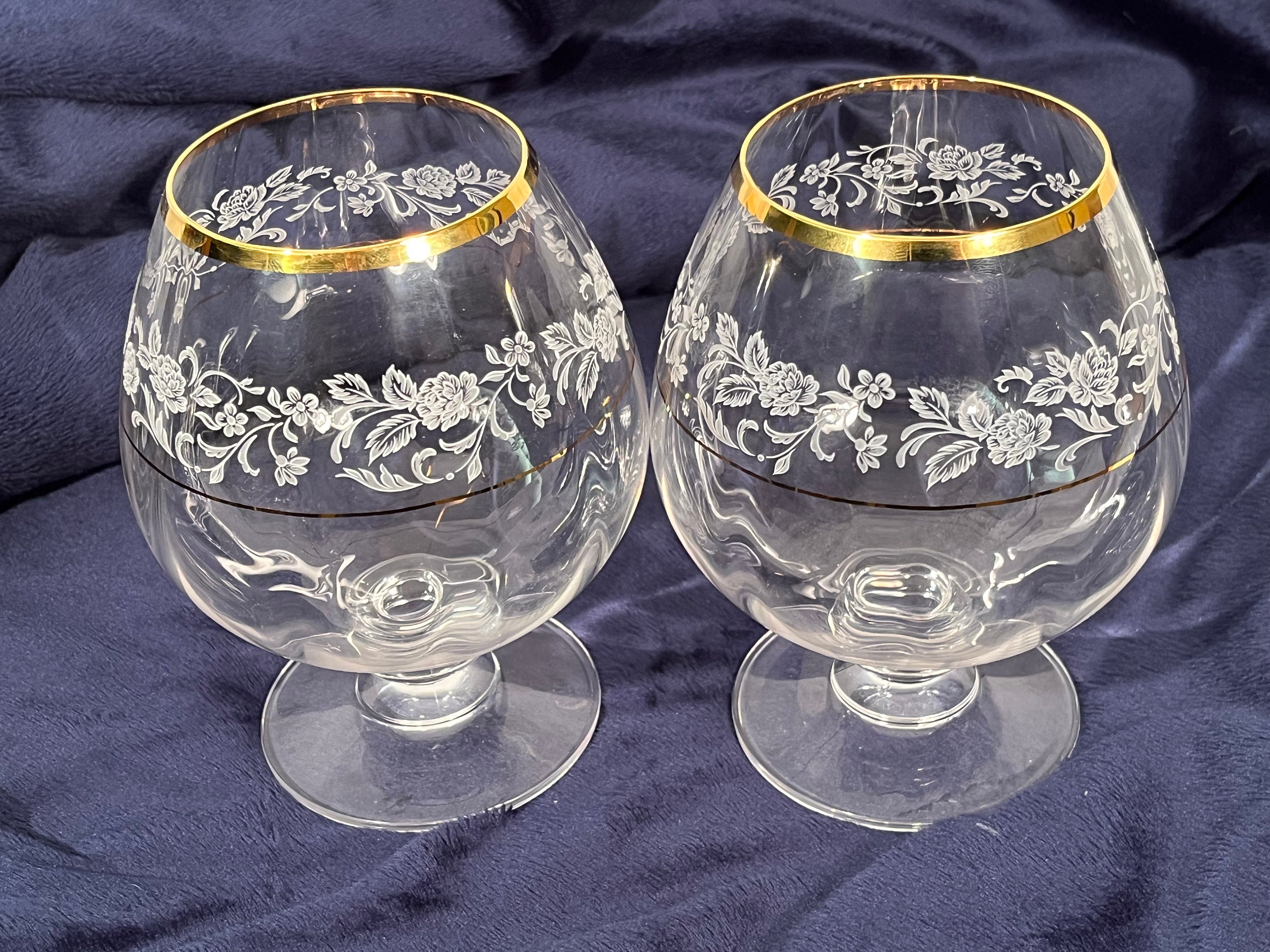 Vintage Brandy Glasses (set of 2) - Etsy
