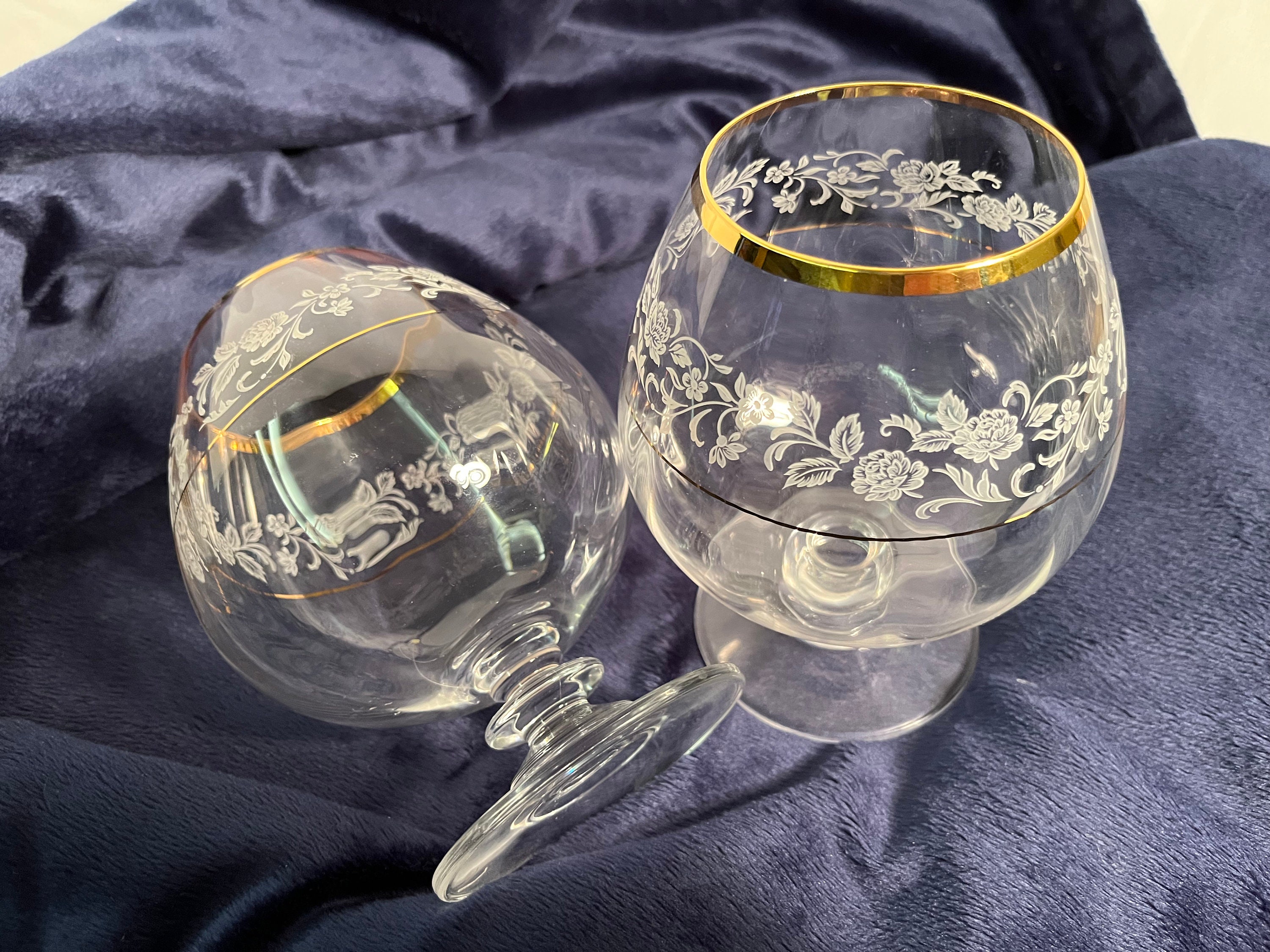 Vintage Brandy Glasses (set of 2) - Etsy