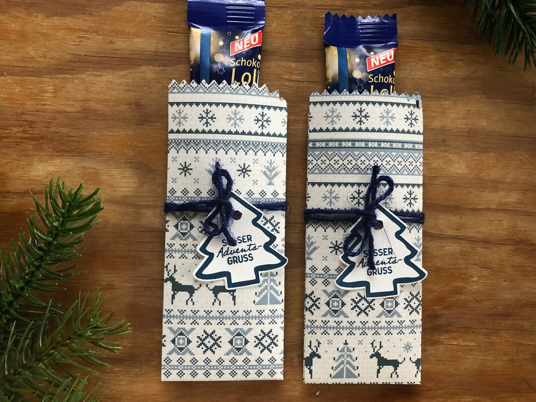 Small Gift Advent Santa Gift Set of 2 - Etsy