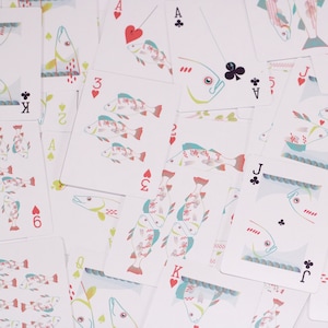 Line Art Playing Cards - Perfect for Fish Lovers & Fishing Enthusiasts ...
