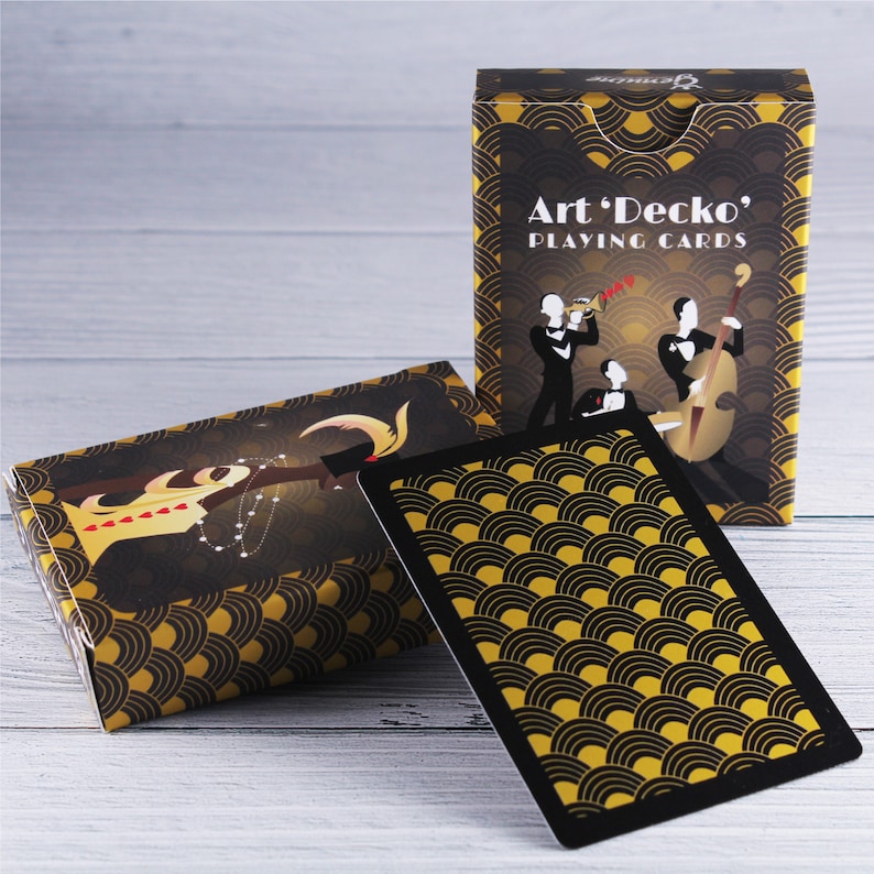Art Deco Playing Cards Gold Edition Perfect for Wedding - Etsy