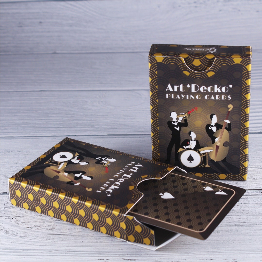 Art Deco Playing Cards Gold Edition Perfect for Wedding Favors ...