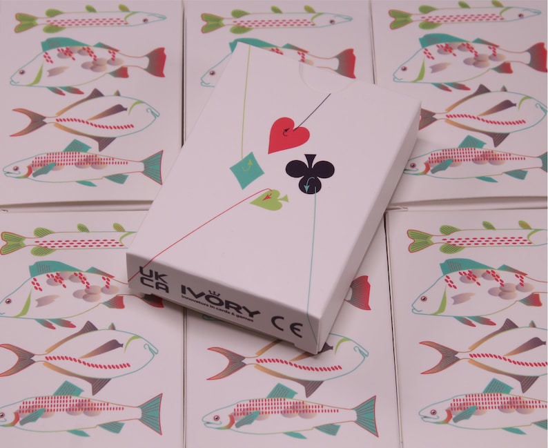 Line Art Playing Cards - Perfect for Fish Lovers & Fishing Enthusiasts ...