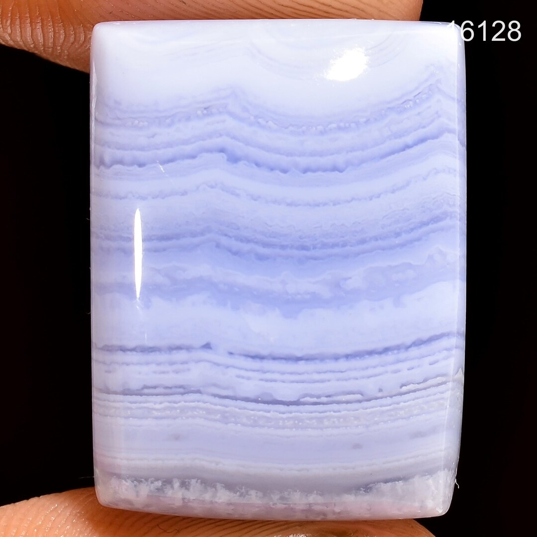Blue Lace Agate Stone Cabochon Flatback Handpolish Loose Gemstone ...