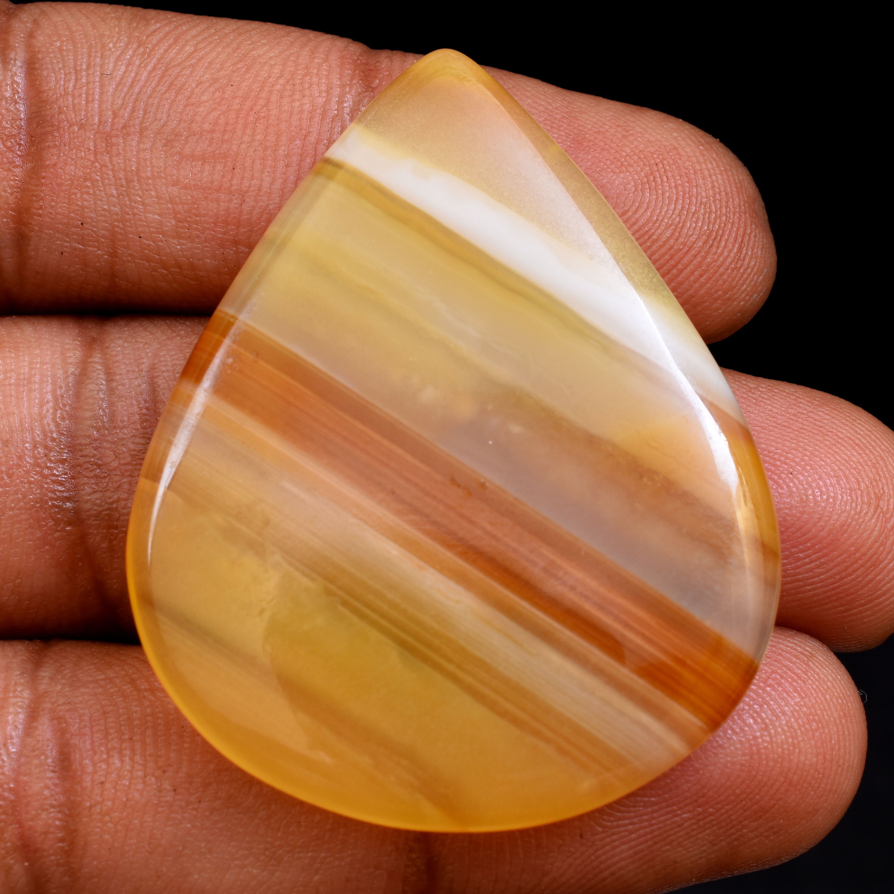 Natural Brown Banded Botswana Agate Cabochon Gemstone 70ct. | Etsy