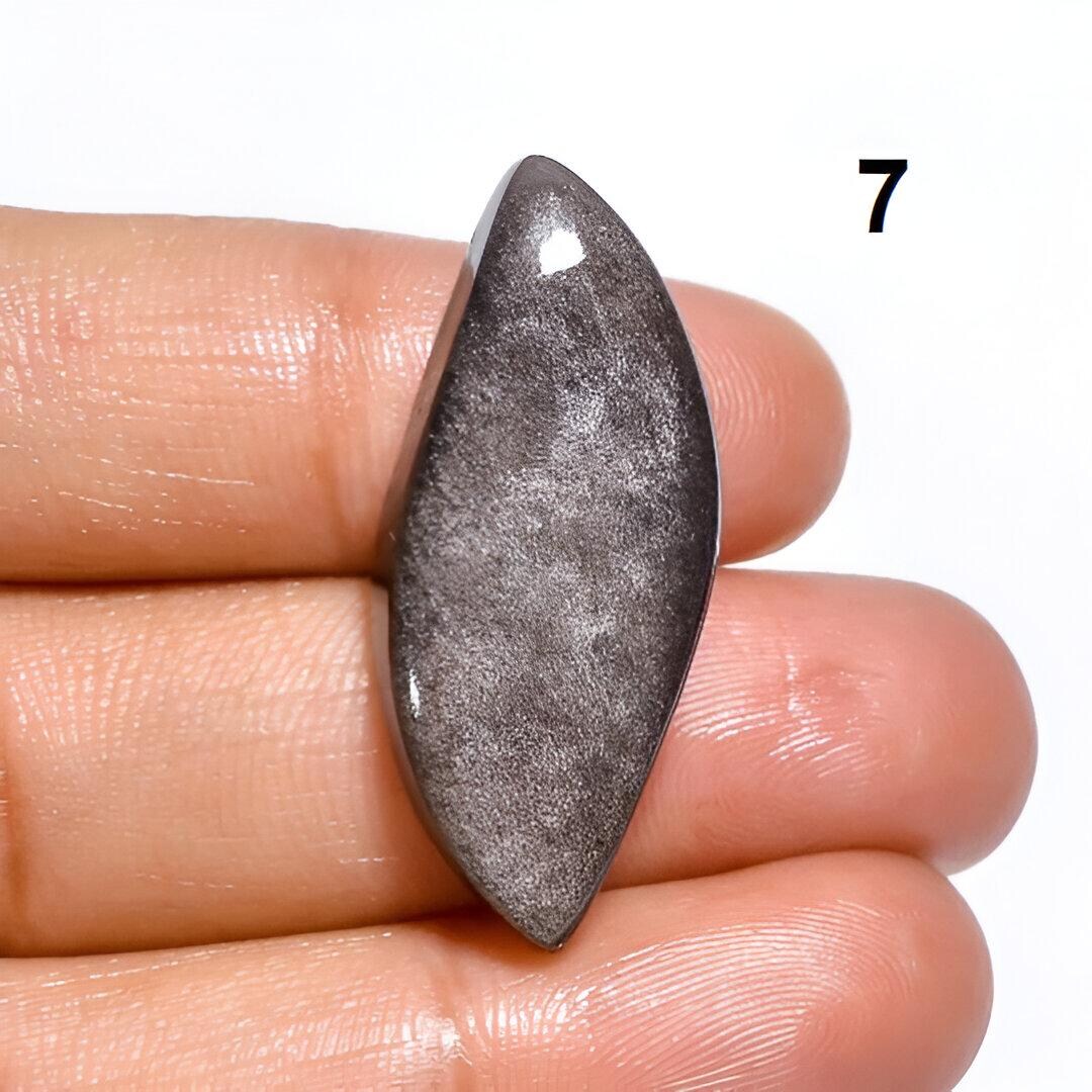 Natural Silver Sheen Obsidian Gemstone Healing Crystal, Shimmering ...