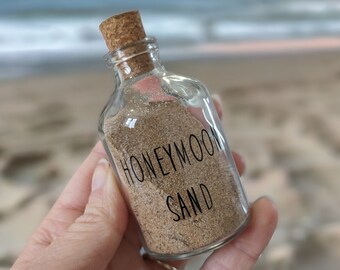Wedding Sand Bottle Bottles for Beach Weddings Honeymoon Keepsake Jar ...