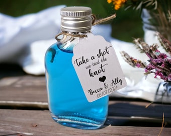 Personalised Wedding Favour Take a Shot We Tied the Knot Wedding Guest ...