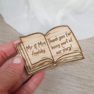 Personalised Book Magnet Wedding Favours Wooden Favours Book Gifts for ...