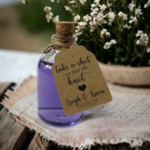 Take a Shot Wedding Favours - 50ml Empty Glass Bottles for Wedding ...