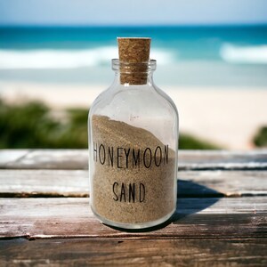 Wedding Sand Bottle Bottles for Beach Weddings Honeymoon Keepsake Jar ...