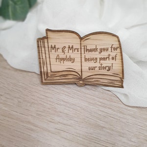 Personalised Book Magnet Wedding Favours Wooden Favours Book Gifts for ...