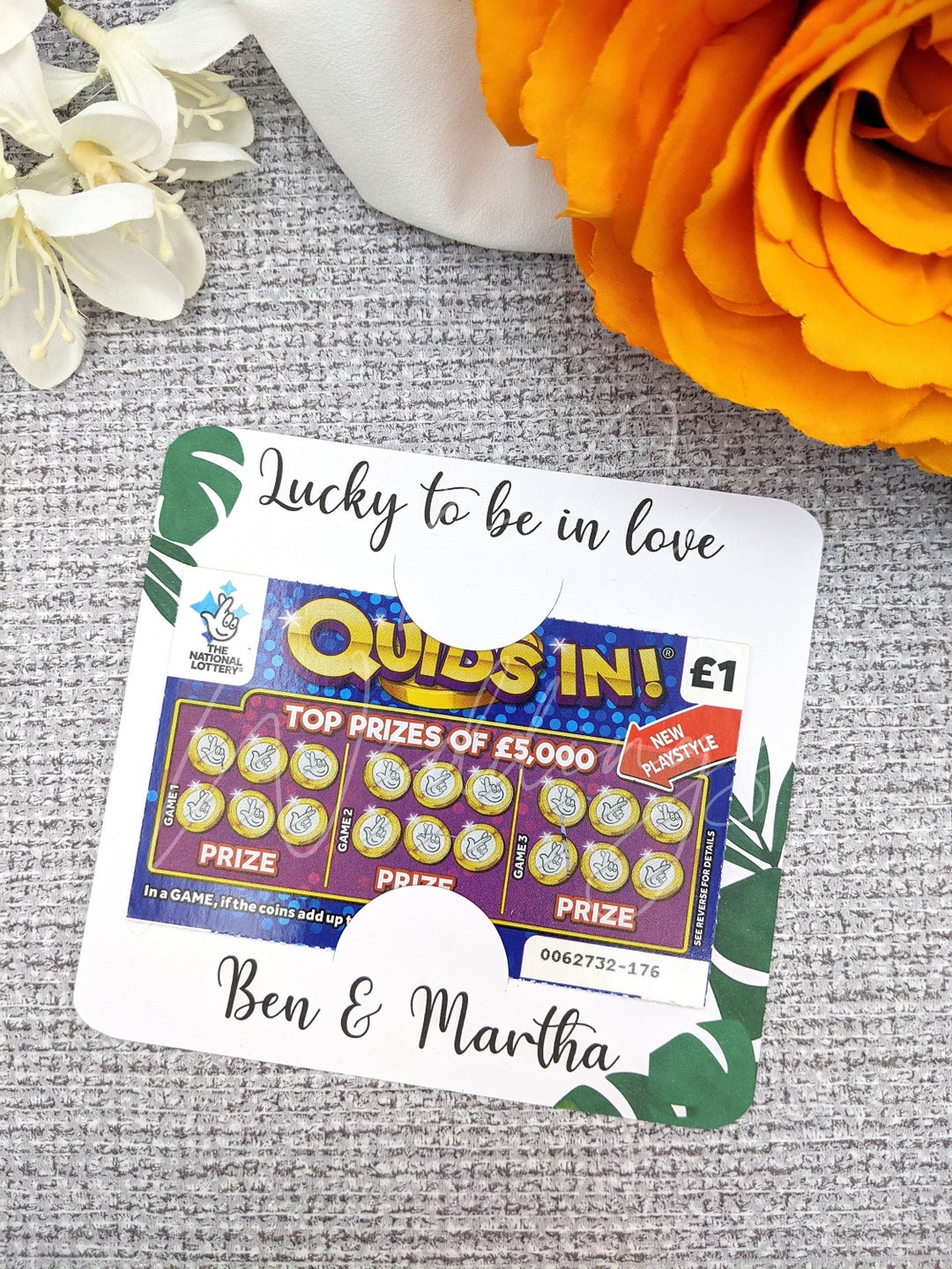 Wedding Scratch Card Holders Tropical Scratch Card Pocket Wedding ...