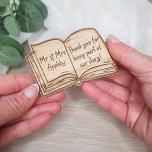 Personalised Book Magnet Wedding Favours Wooden Favours Book Gifts for ...