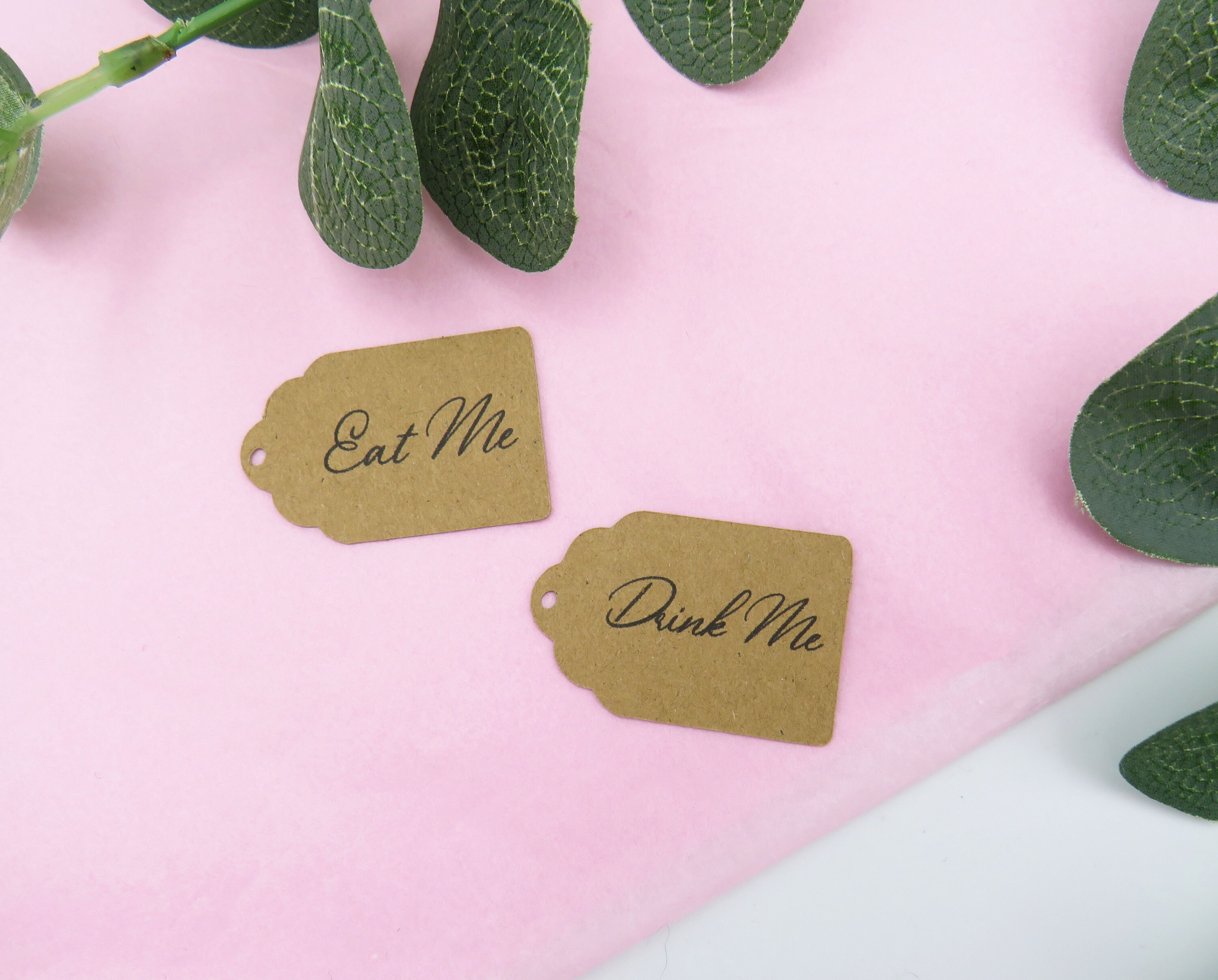 50 Mini Eat Me and Drink Me Tags Tags For Wedding Favours | Etsy
