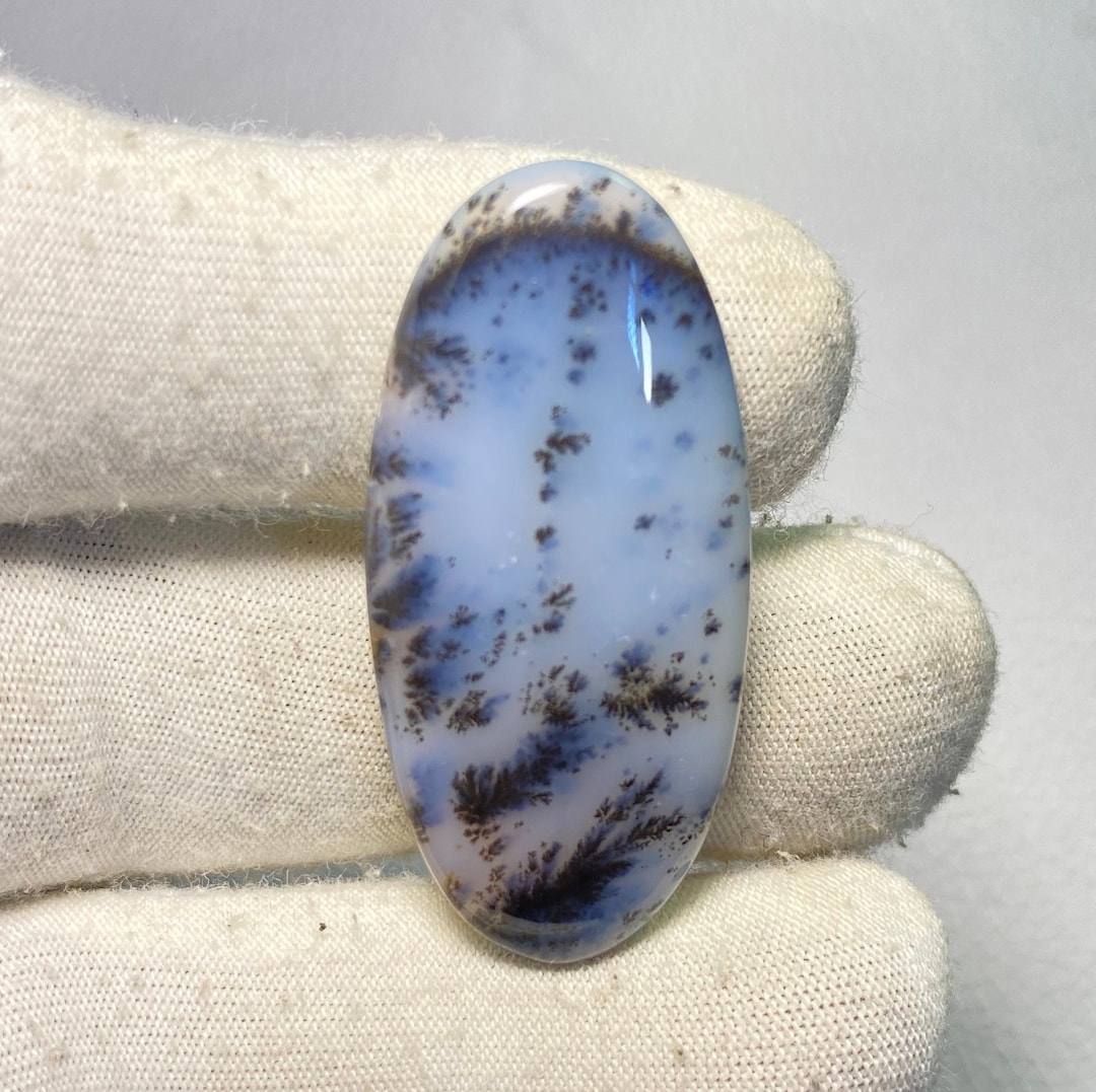 Very Rare Scenic Dendritic Agate Cabochon Gemstone, Natural Scenic Dendritic Agate Loose Stone ...