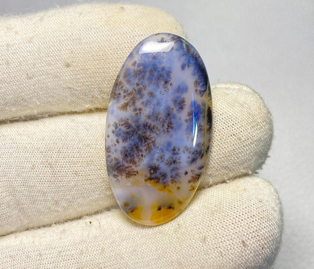 Very Rare Scenic Dendritic Agate Cabochon Gemstone, Natural Scenic ...
