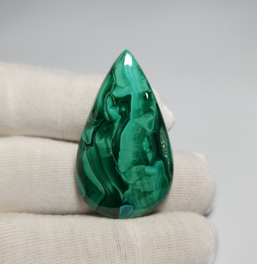 100% Natural Malachite Cabochon Fibrous Malachite Gemstone Malachite Loose Semi Precious for ...