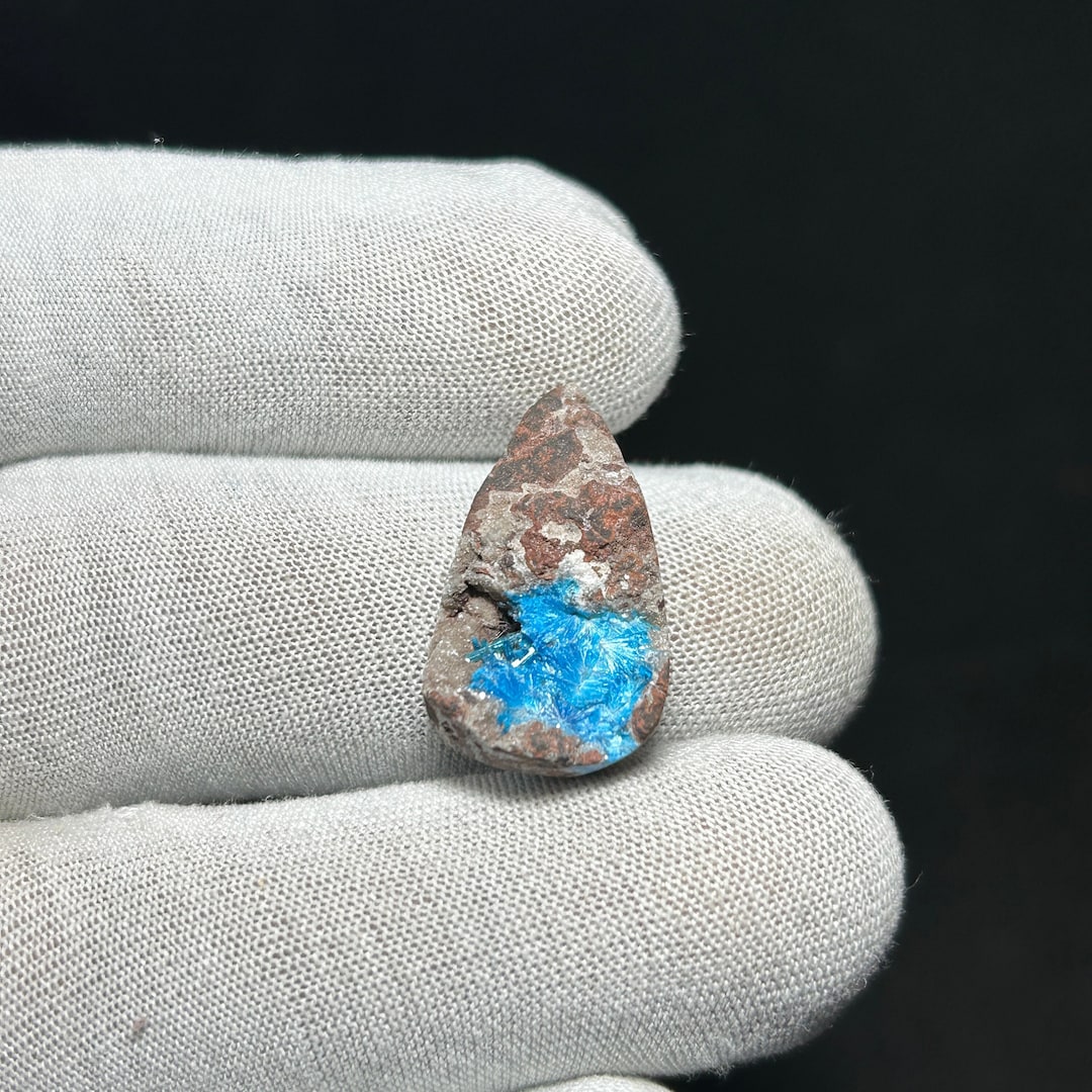 Beautiful Natural Cavansite Specimen Druzy Raw Cabochon, Handmade ...