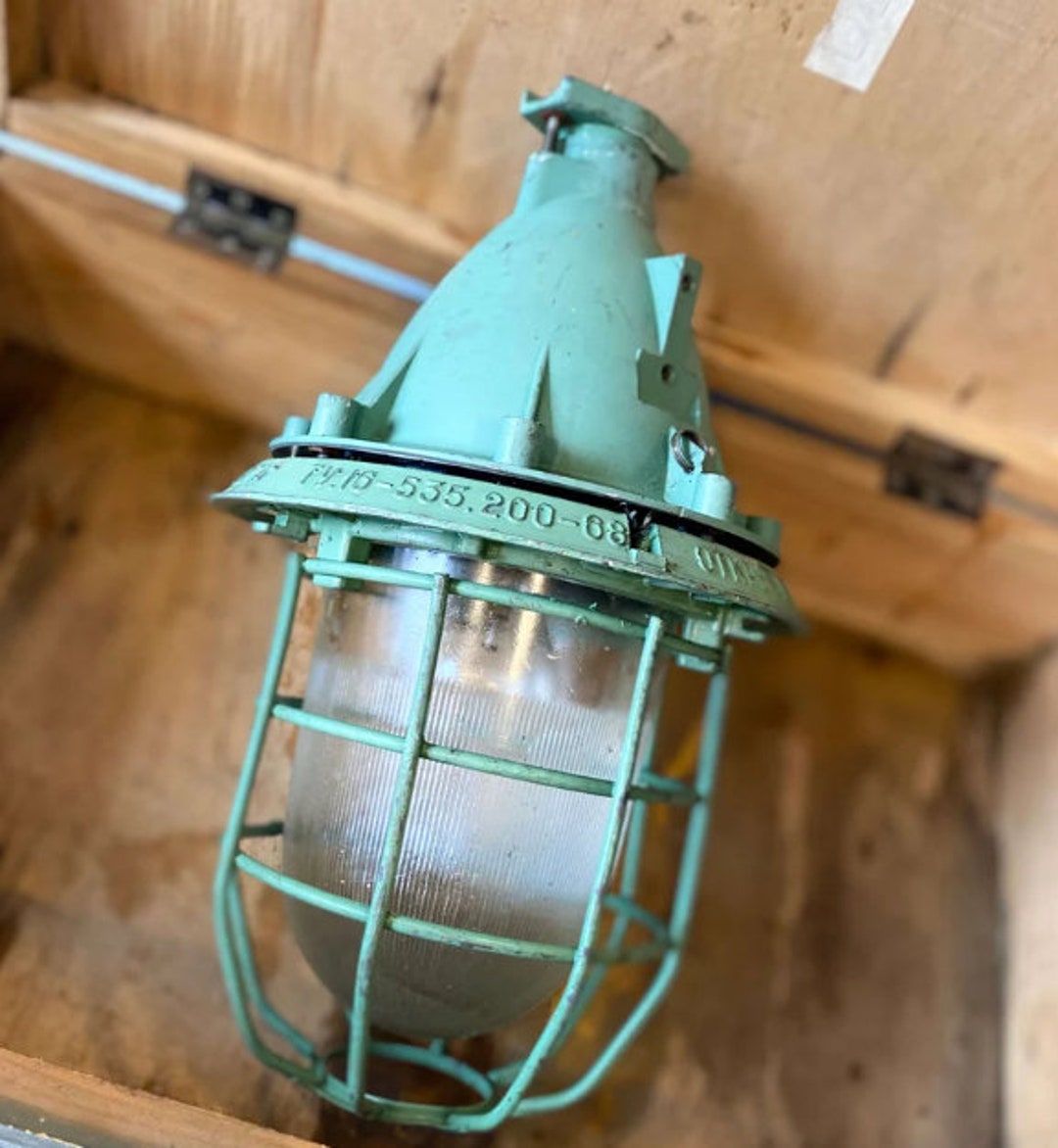 Vintage Industrial Bunker Light | Warehouse Industrial Light | Bunker ...