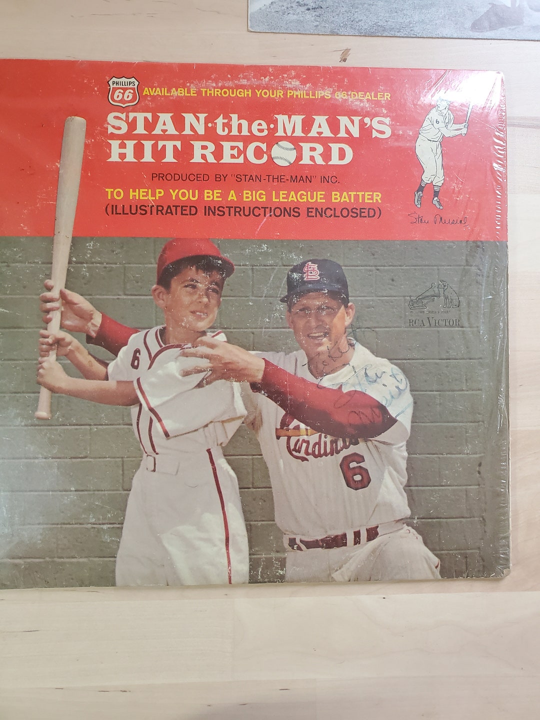 Bat Like Stan the Man Phillips 66 Autographed on Cover and on Booklet ...