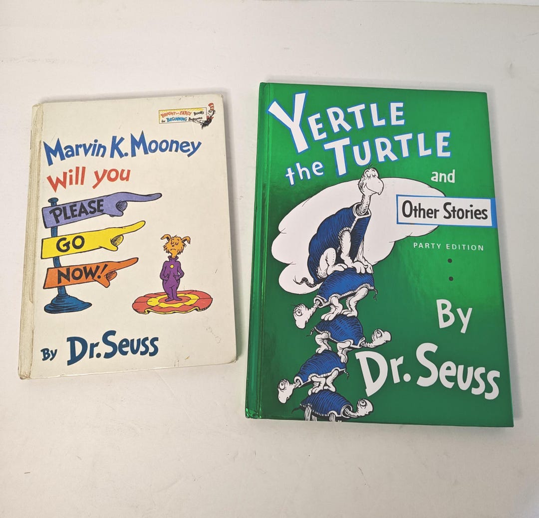 Vintage Dr. Seuss Books: Yertle the Turtle, Marvin K. Mooney - Etsy