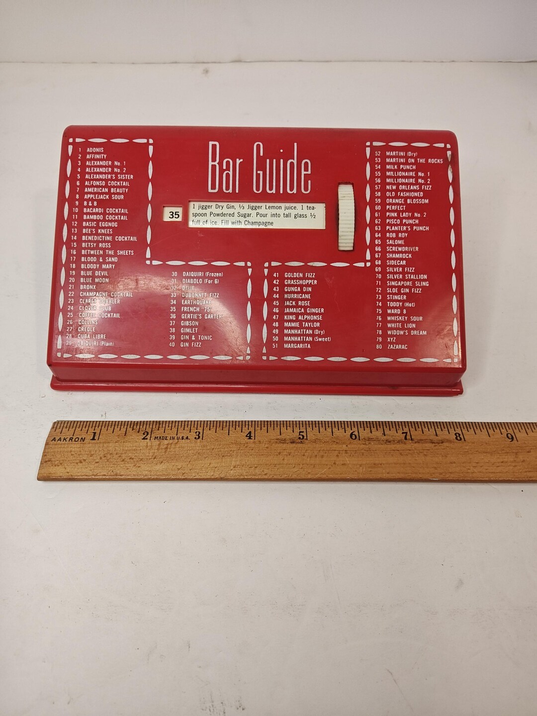 Vintage 1960's Rolodex Bar Tenders Guide 80 Recipes for Your Favorite ...