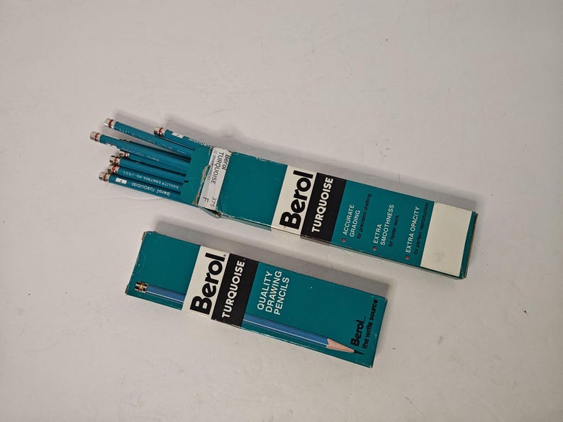 Berol Artist Pencils Turquoise 3 Packs New in Box Model 375 F - Etsy