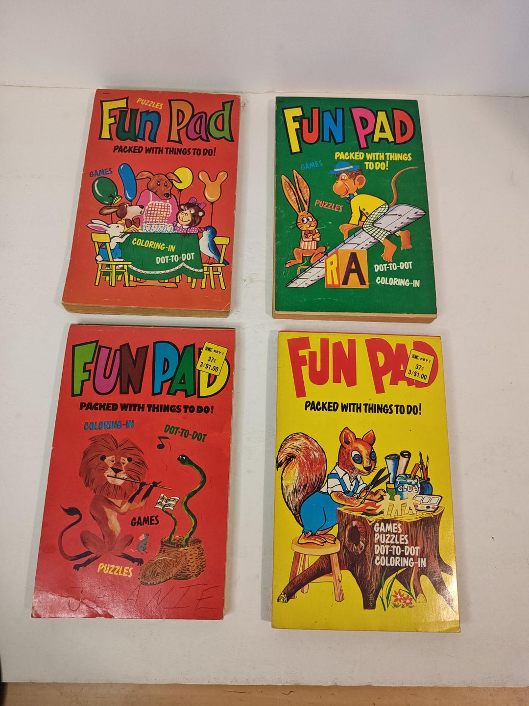 Vintage 1976 Fun Pad Children's Activity Books, Set of 4 - Etsy