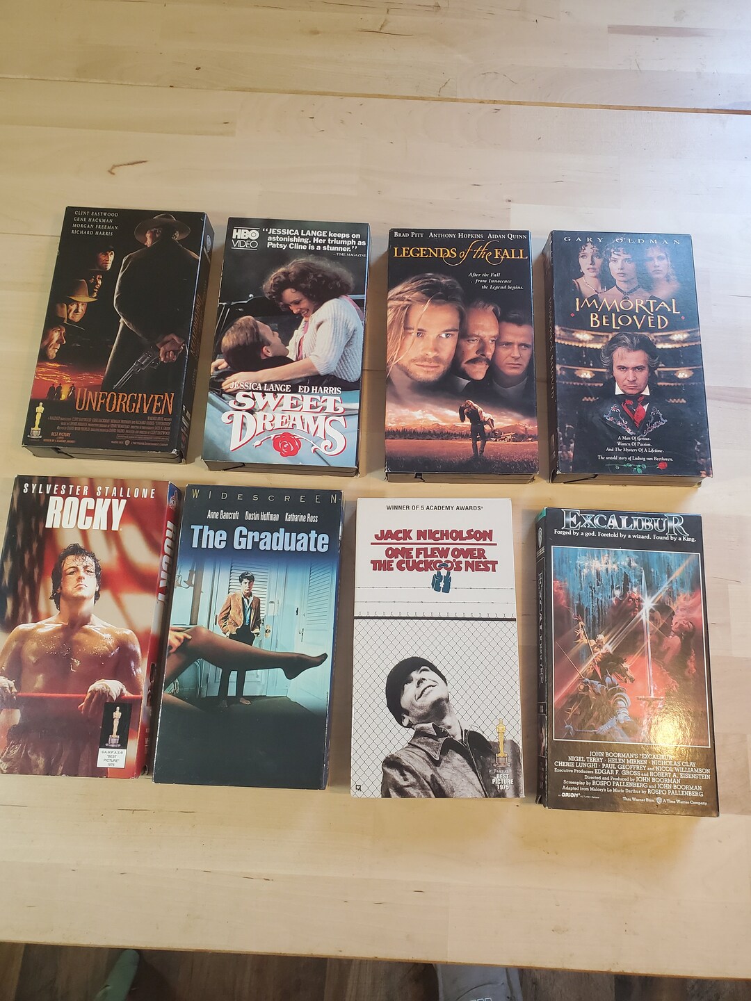 Newer Classic Films on Vhs Stallone Nicholson Oldman Hoffman Pitt - Etsy