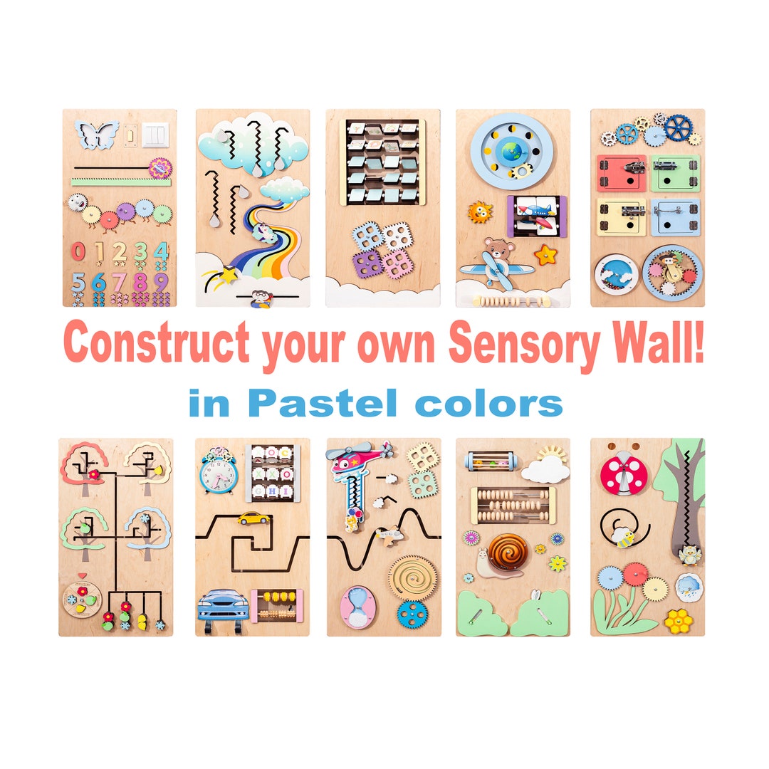 Educational Sensory Wall in Pastel Colors for Schools, Libraries ...