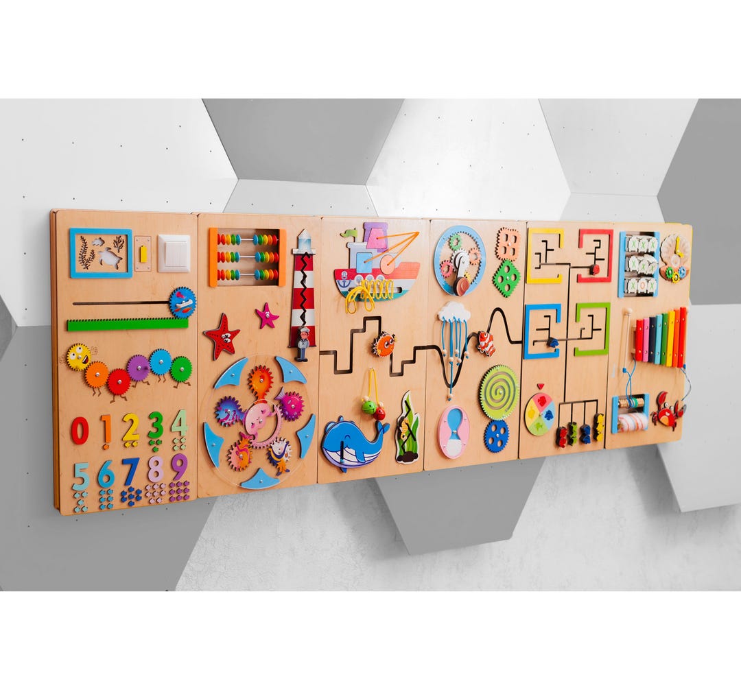 Sensory Panels Wall Set Sea Theme School Interior Large Montessori Busy ...
