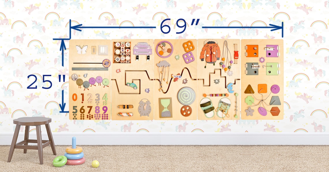 Educational Wall Toy Busy Board for Preschool Children Sensory - Etsy