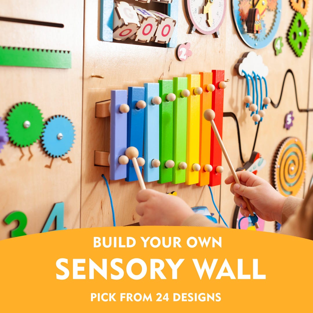 Montessori Activity Wall Panel: Sensory Learning, Fine Motor Skills ...
