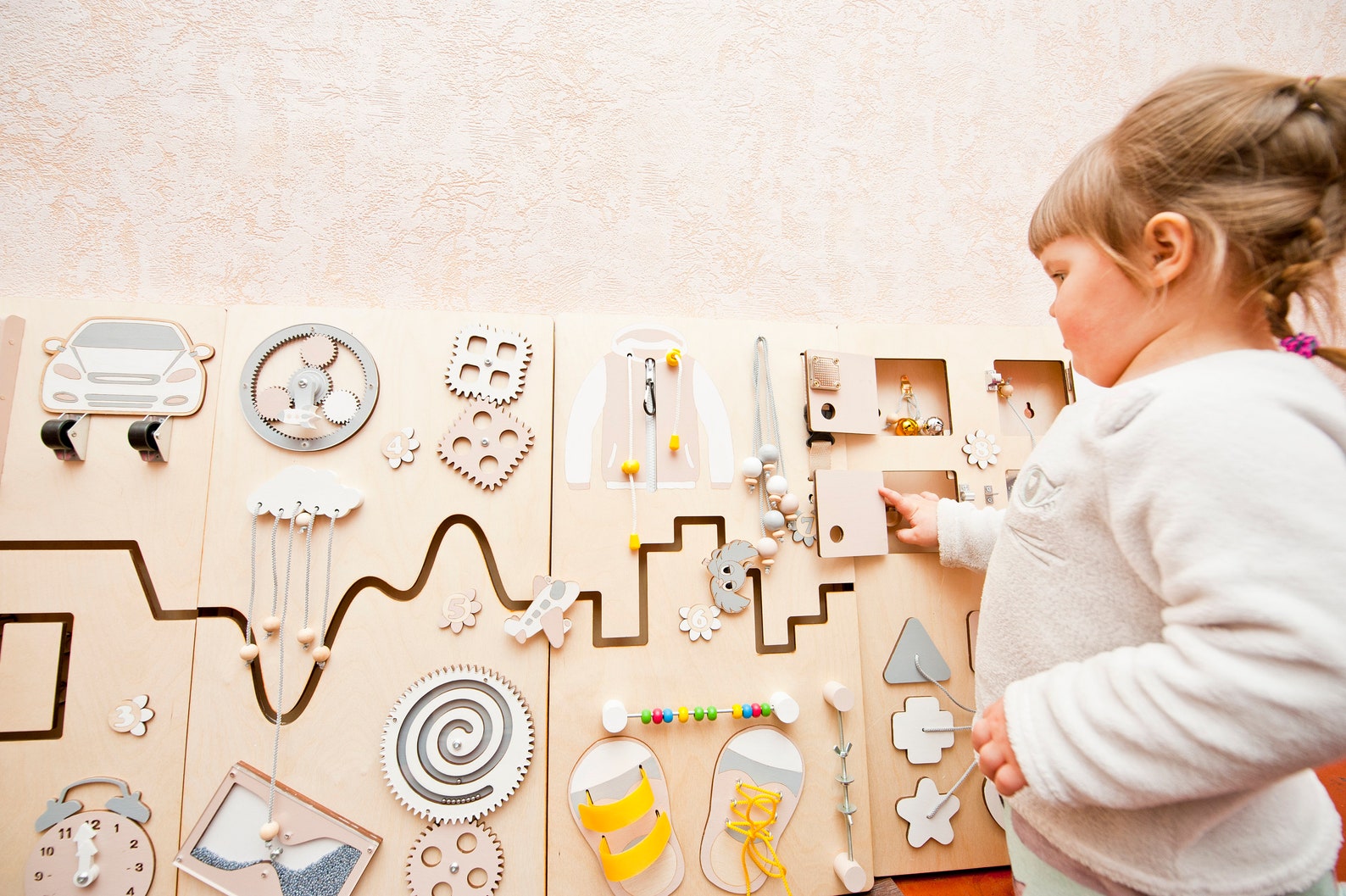 Learning Wall Panel for Sensory Room or Preschool Classroom in Natural ...