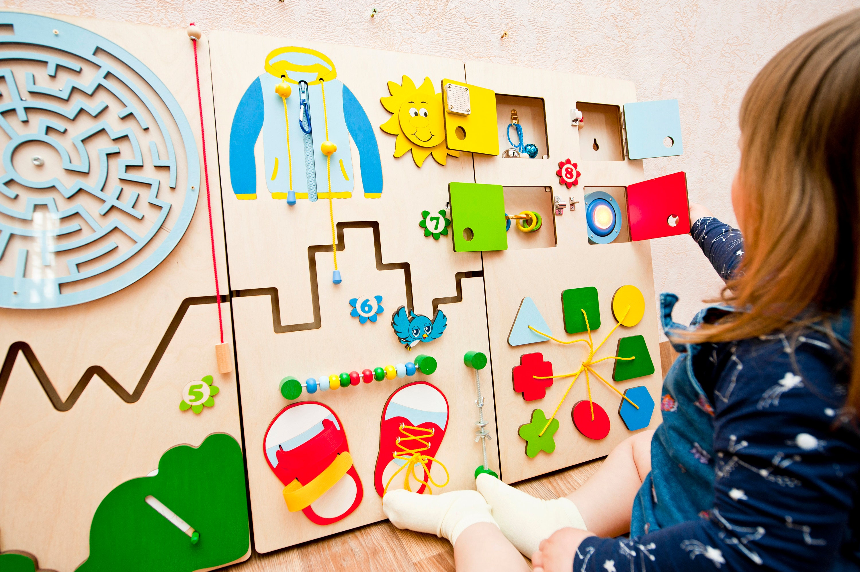 Office Toys Wall Sensory Panels Montessori Kids Playroom - Etsy