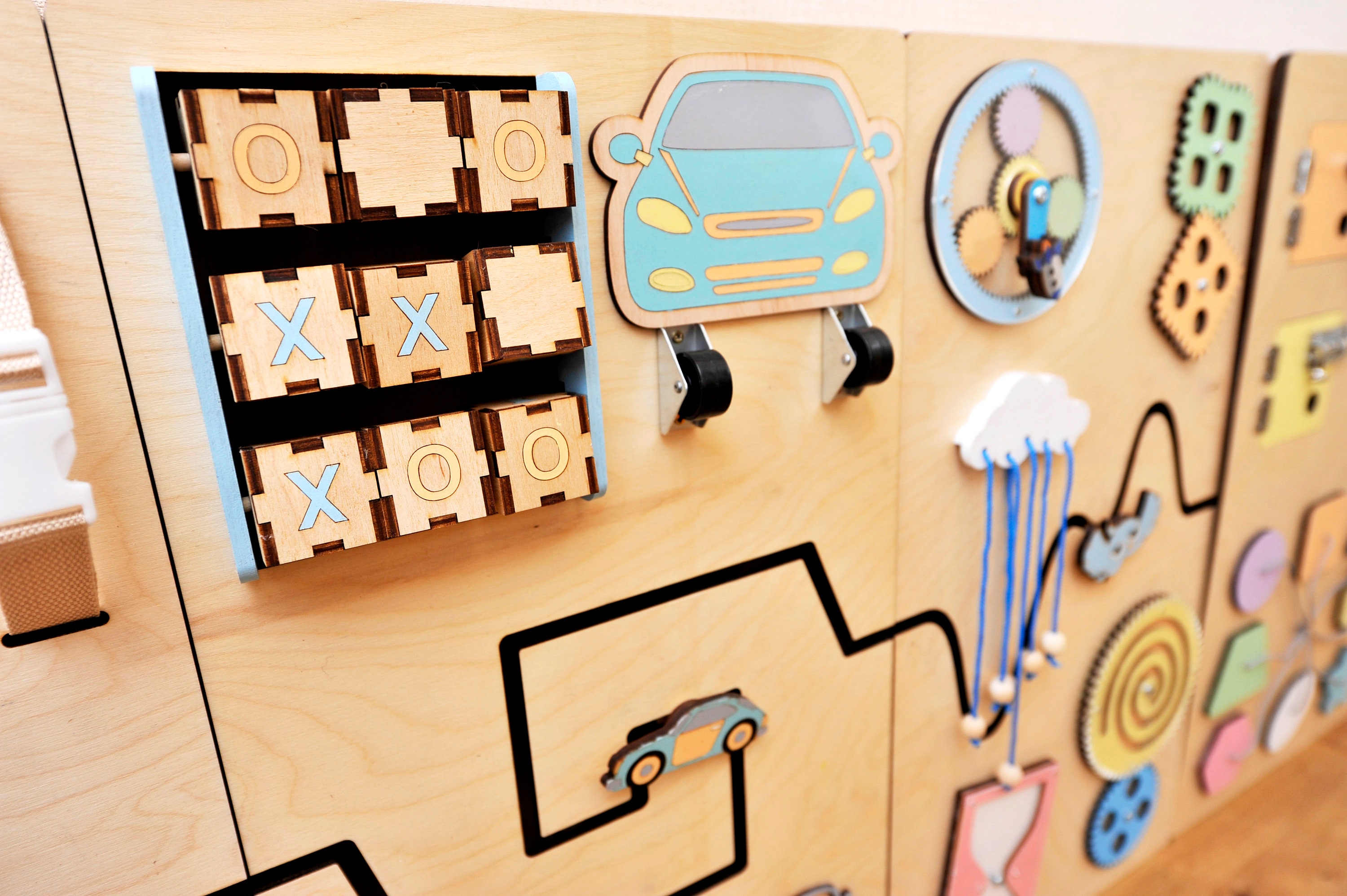 Panel de pared sensorial en colores pastel Tablero ocupado - Etsy México