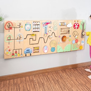 Large Busy Board Set of 5 Panels in Pastel Colors for Kids Waiting Room ...