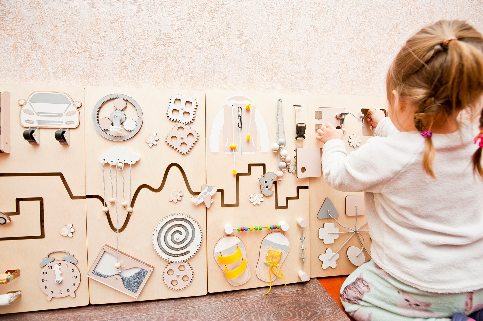 Learning Wall Panel for Sensory Room or Preschool Classroom in Natural ...