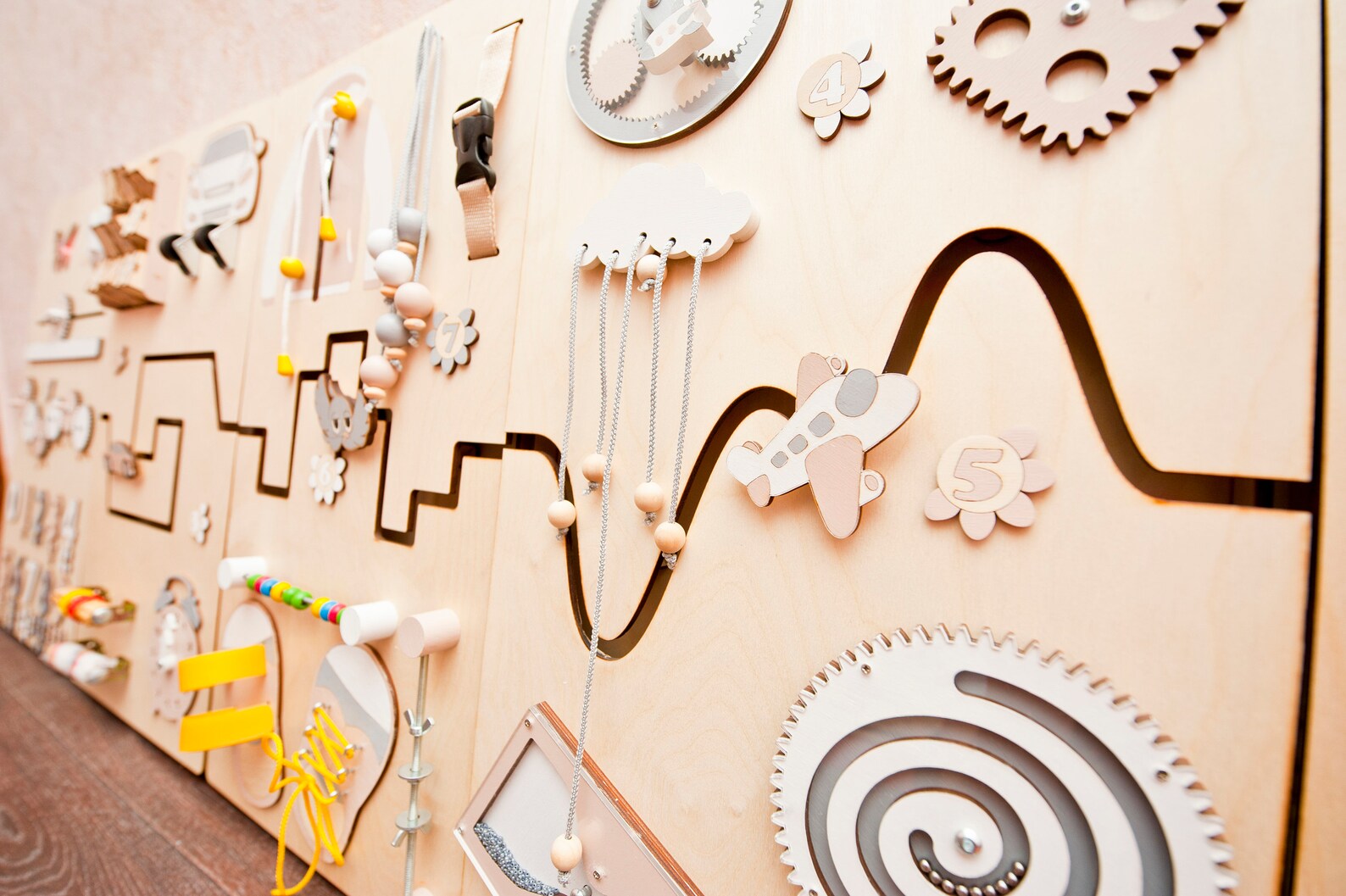 Learning Wall Panel for Sensory Room or Preschool Classroom in Natural ...