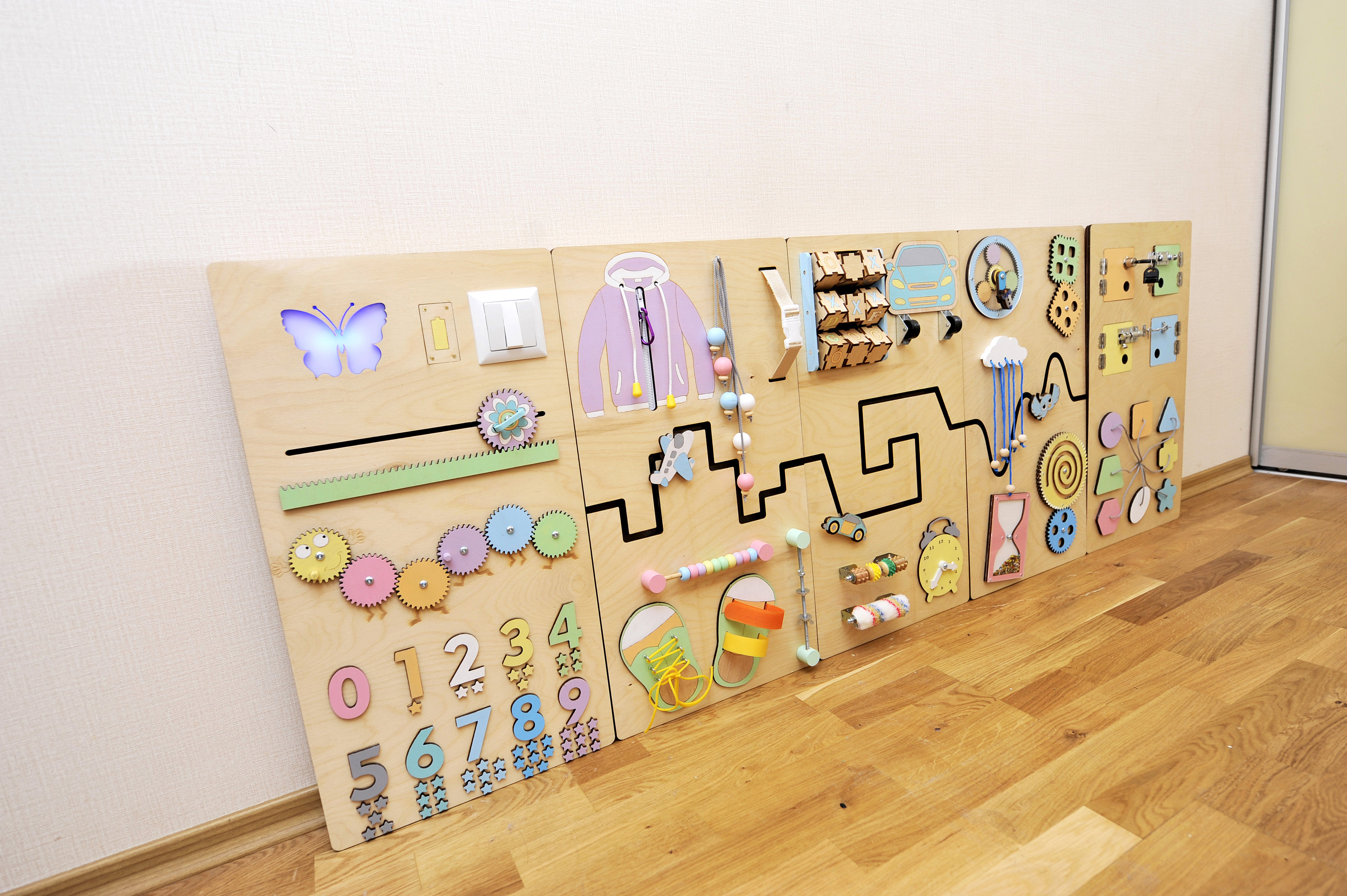 Panel de pared sensorial en colores pastel Tablero ocupado Montessori ... Panel de pared sensorial en colores pastel Tablero ocupado Montessori ...