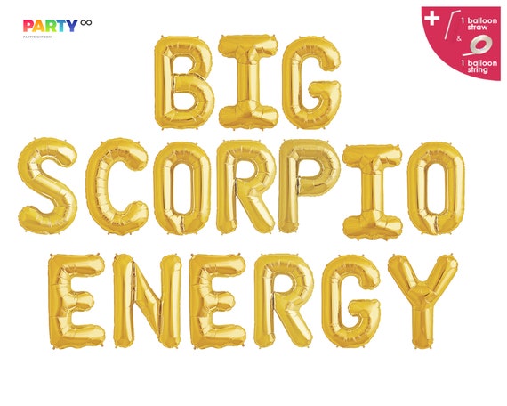 Big Scorpio Energy Balloon Banner | 21st Zodiac Birthday Decorations ...